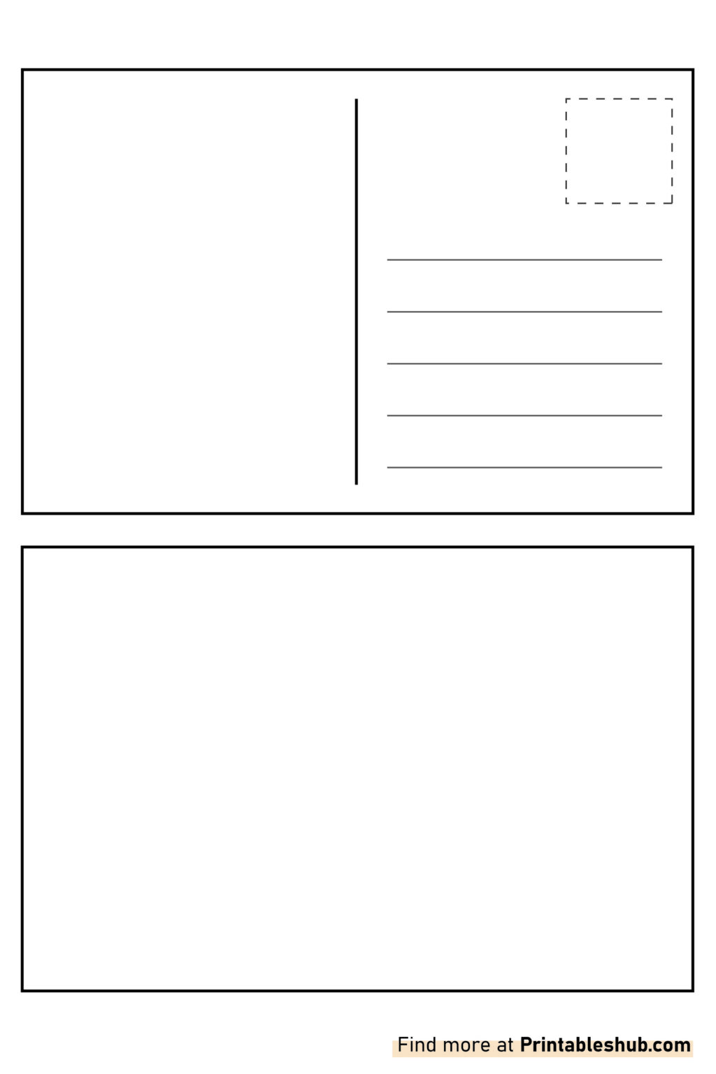 Free Printable Blank Postcard Templates [PDF Included] - Printables Hub
