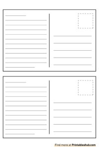 Free Printable Blank Postcard Templates [PDF Included] - Printables Hub
