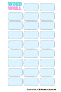 Free Printable Blank Word Wall Templates [PDF Included] - Printables Hub