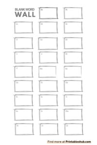 Free Printable Blank Word Wall Templates [PDF Included] - Printables Hub