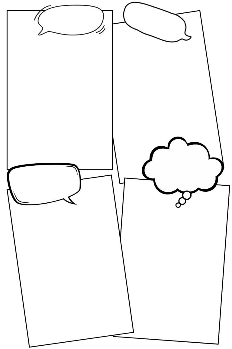 Free Printable Comic Strips/Pages Templates [PDF Included] - Printables Hub