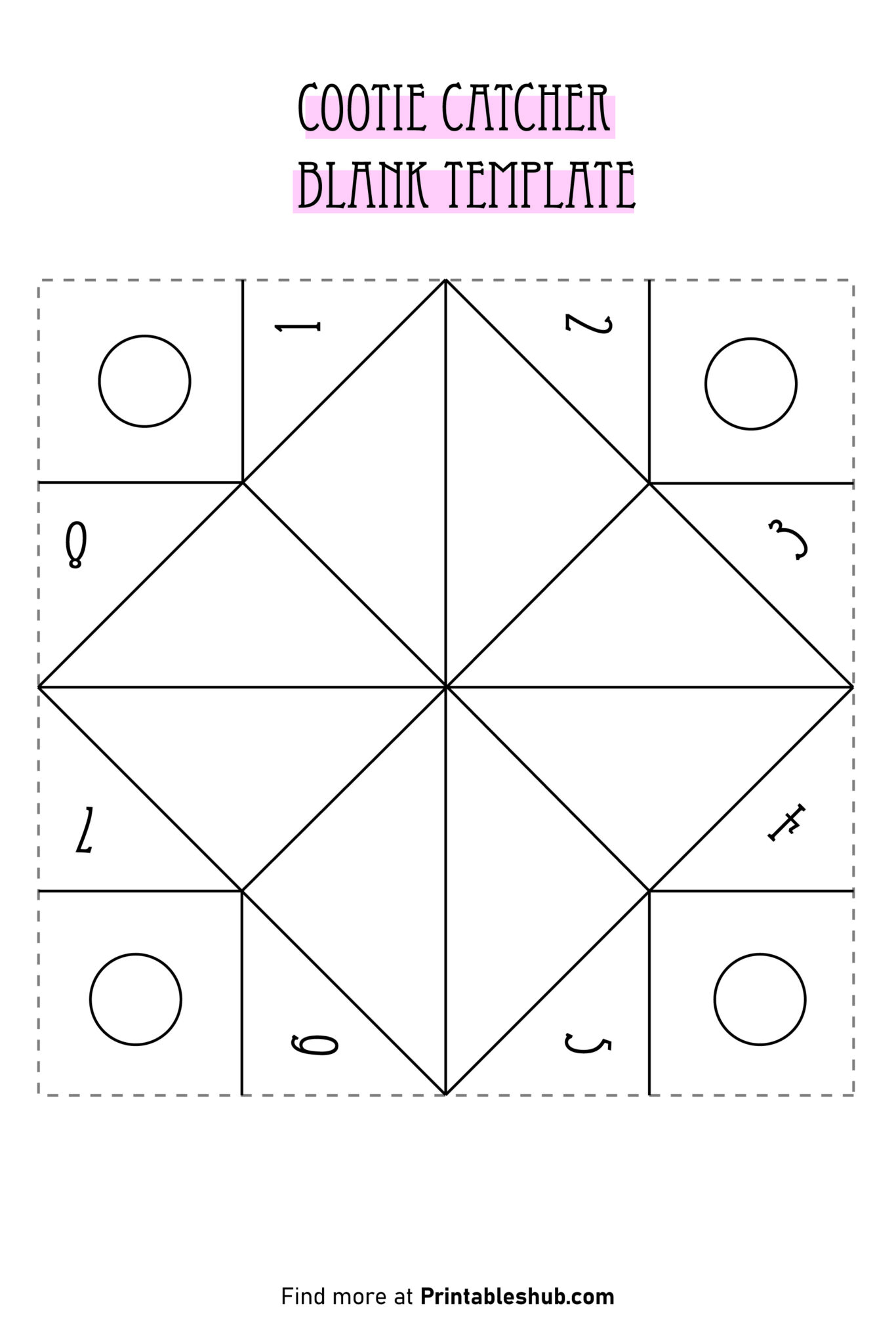 Free Printable Blank Cootie Catcher Templates [PDF Included ...
