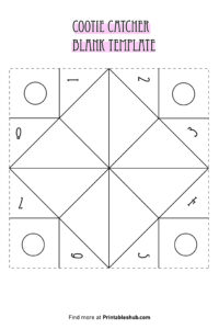 Free Printable Blank Cootie Catcher Templates [PDF Included ...
