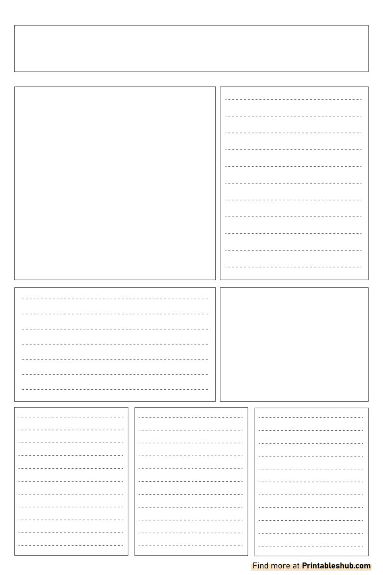 Free Printable Blank Newspaper Templates [PDF Included] - Printables Hub