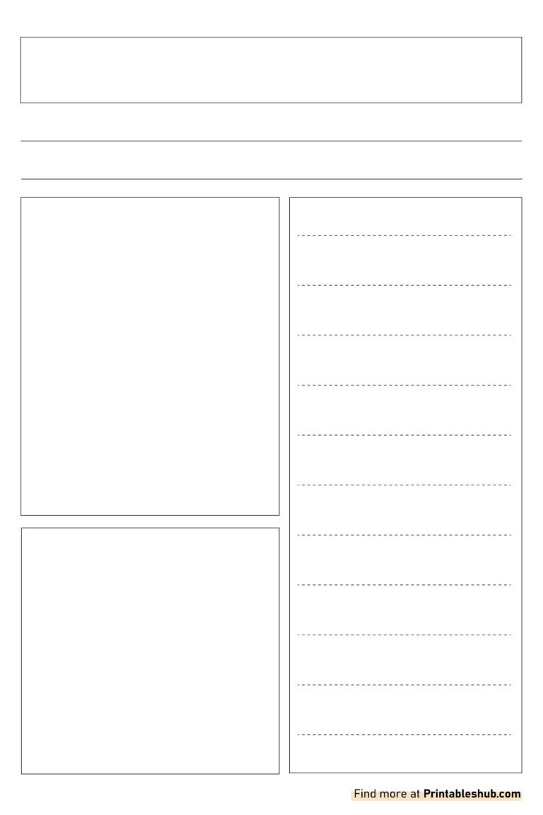 Free Printable Blank Newspaper Templates [PDF Included] - Printables Hub