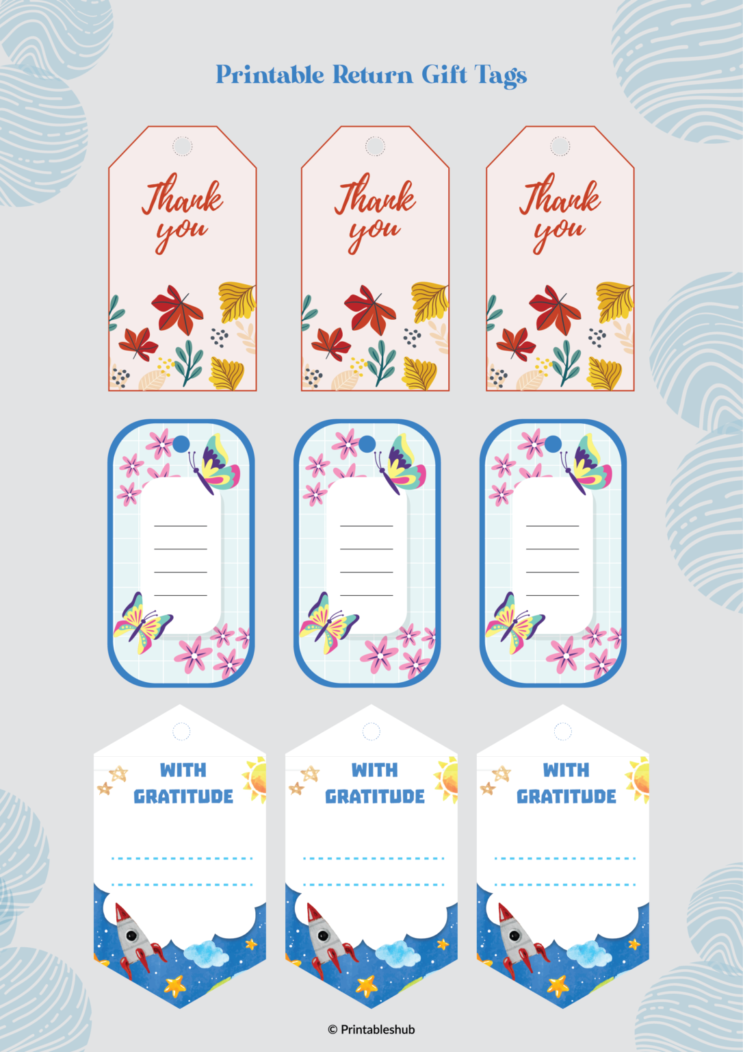 Free Printable Return Gift Tags [PDF Included] - Printables Hub