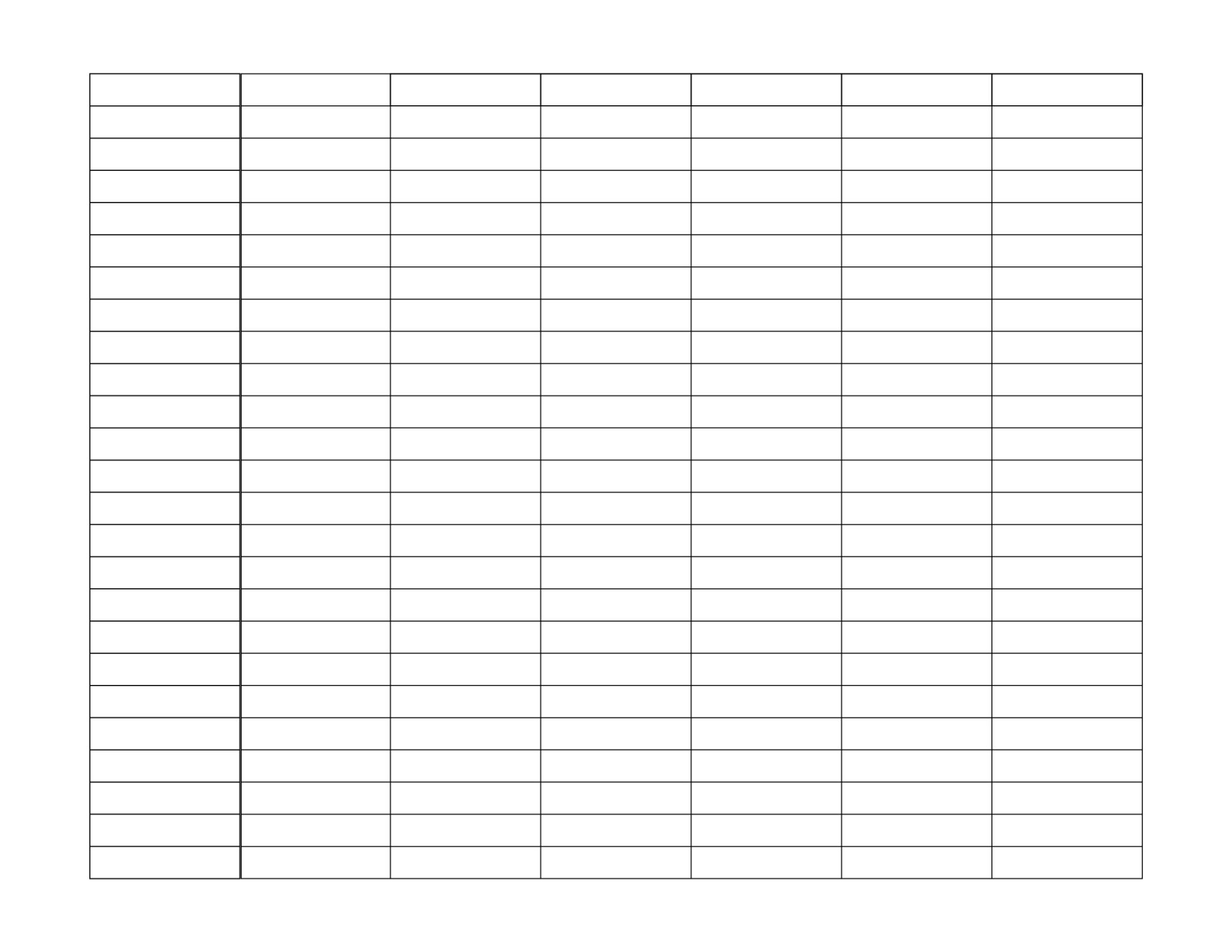 Free Printable Blank Spreadsheet Templates [PDF Included] - Printables Hub