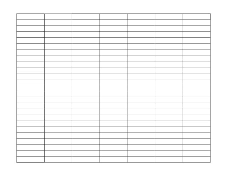 Free Printable Blank Spreadsheet Templates [PDF Included] - Printables Hub