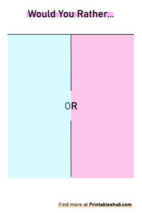 Free Printable Blank Would You Rather Templates [PDF Included ...