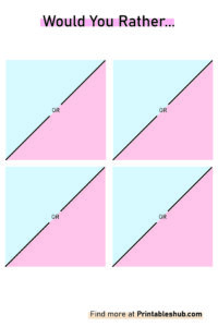 Free Printable Blank Would You Rather Templates [PDF Included ...