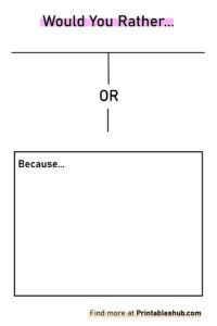 Free Printable Blank Would You Rather Templates [PDF Included ...