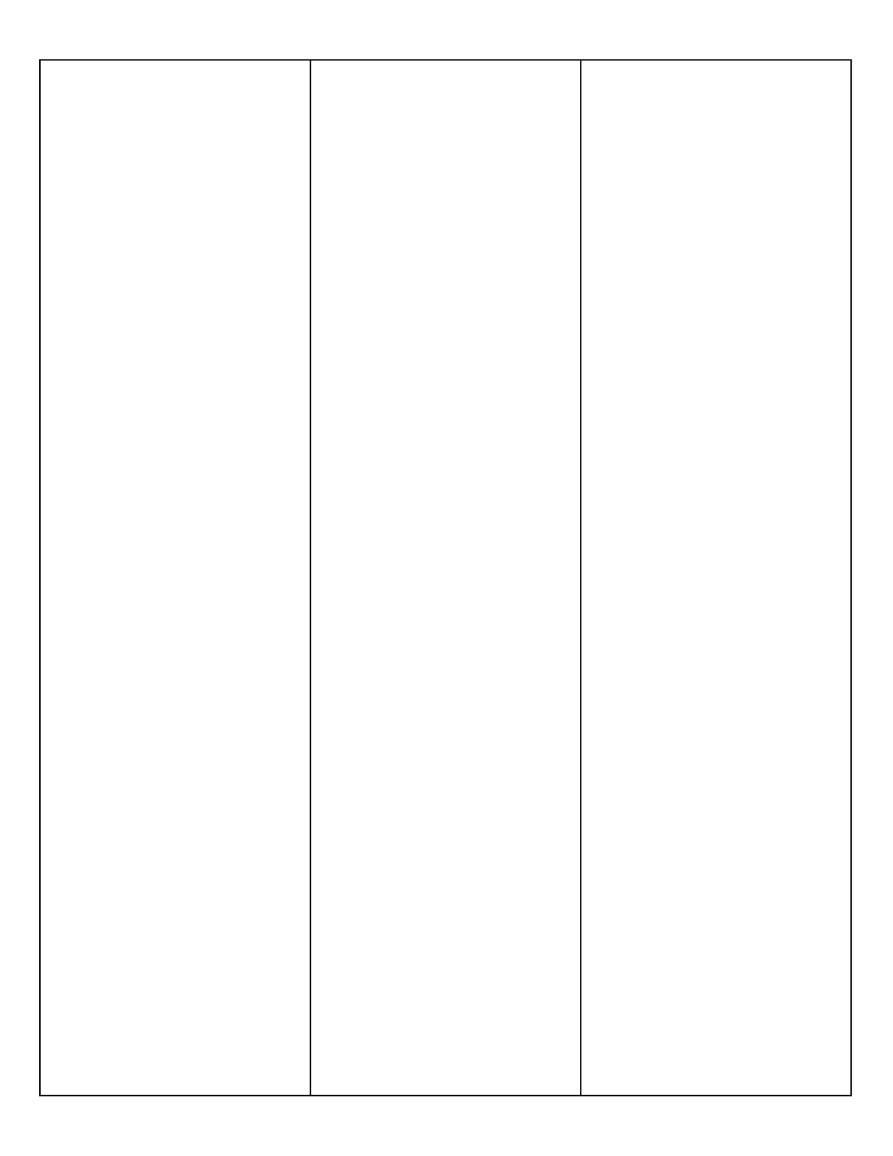 Free Printable 3-Column Chart Templates [PDF Included] - Printables Hub