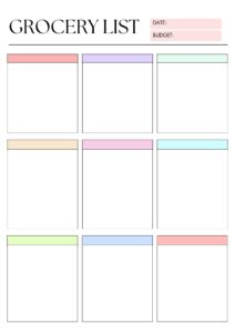 Free Printable Blank Grocery List Templates [PDF Included] - Printables Hub