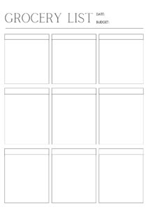 Free Printable Blank Grocery List Templates [PDF Included] - Printables Hub