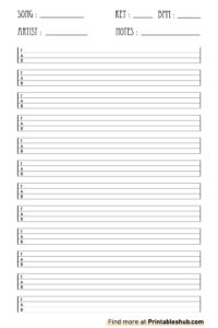 Free Printable Blank Bass Tab Sheets Templates [PDF Included ...