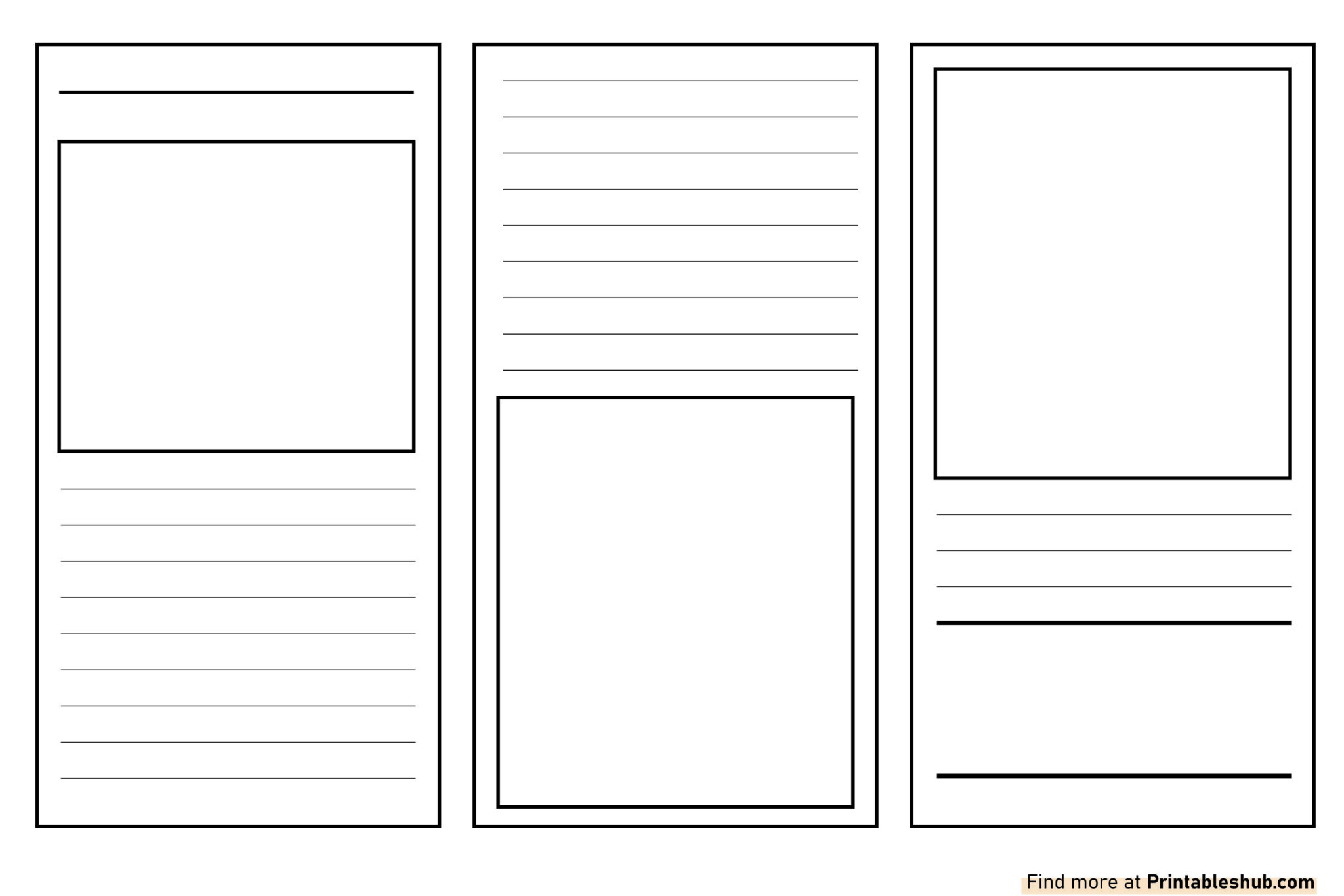 Free Printable Blank Trifold Brochure Templates [PDF Included ...