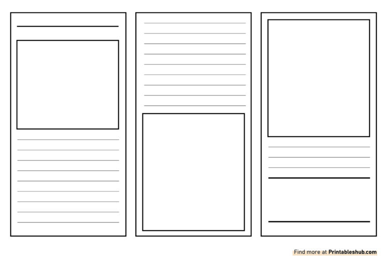 Free Printable Blank Trifold Brochure Templates [PDF Included ...