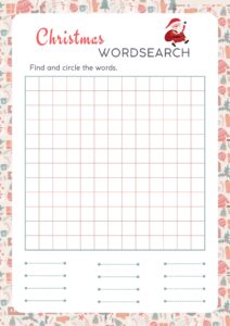 Free Printable Christmas Word Search With Blank Template - Printables Hub