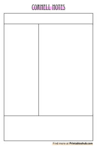 Blank Cornell Notes Templates [With PDF] - Printables Hub