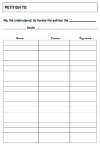 Printable Blank Petition Forms Templates [PDF Included] - Printables Hub