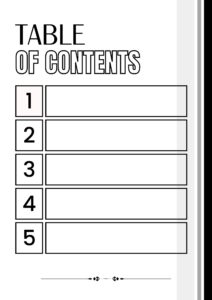 Free Printable Blank Table Of Contents Templates [PDF Included ...