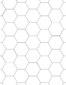 Free Printable 1-inch Hexagon Templates (Grid Layout & Graph Paper ...