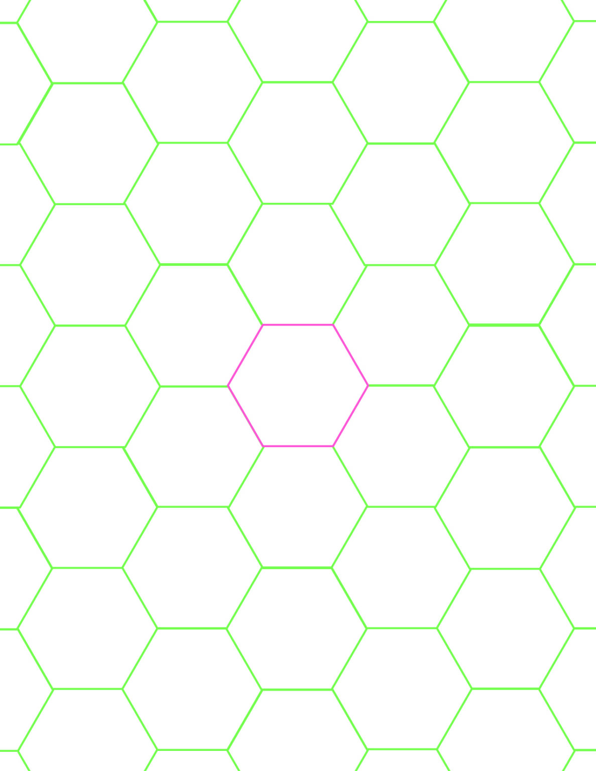 Free Printable 1-inch Hexagon Templates (Grid Layout & Graph Paper ...