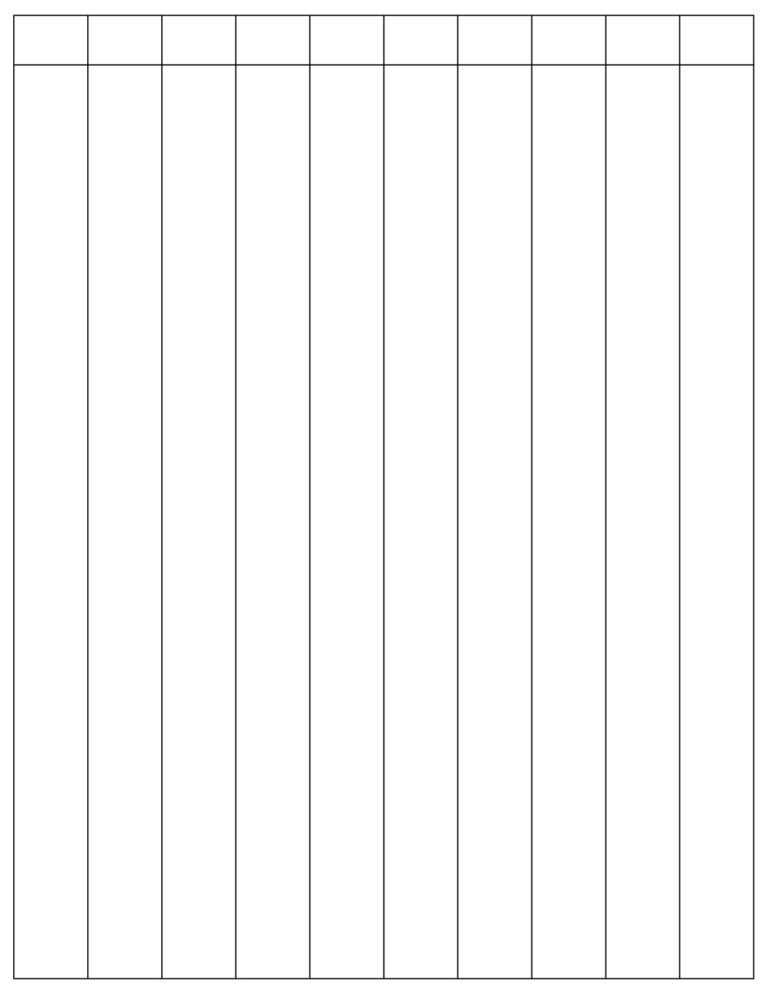 Printable Blank 10 Column Chart Templates [PDF Included] - Printables Hub