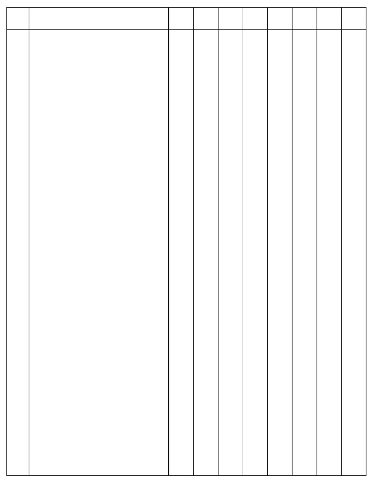 Printable Blank 10 Column Chart Templates [PDF Included] - Printables Hub