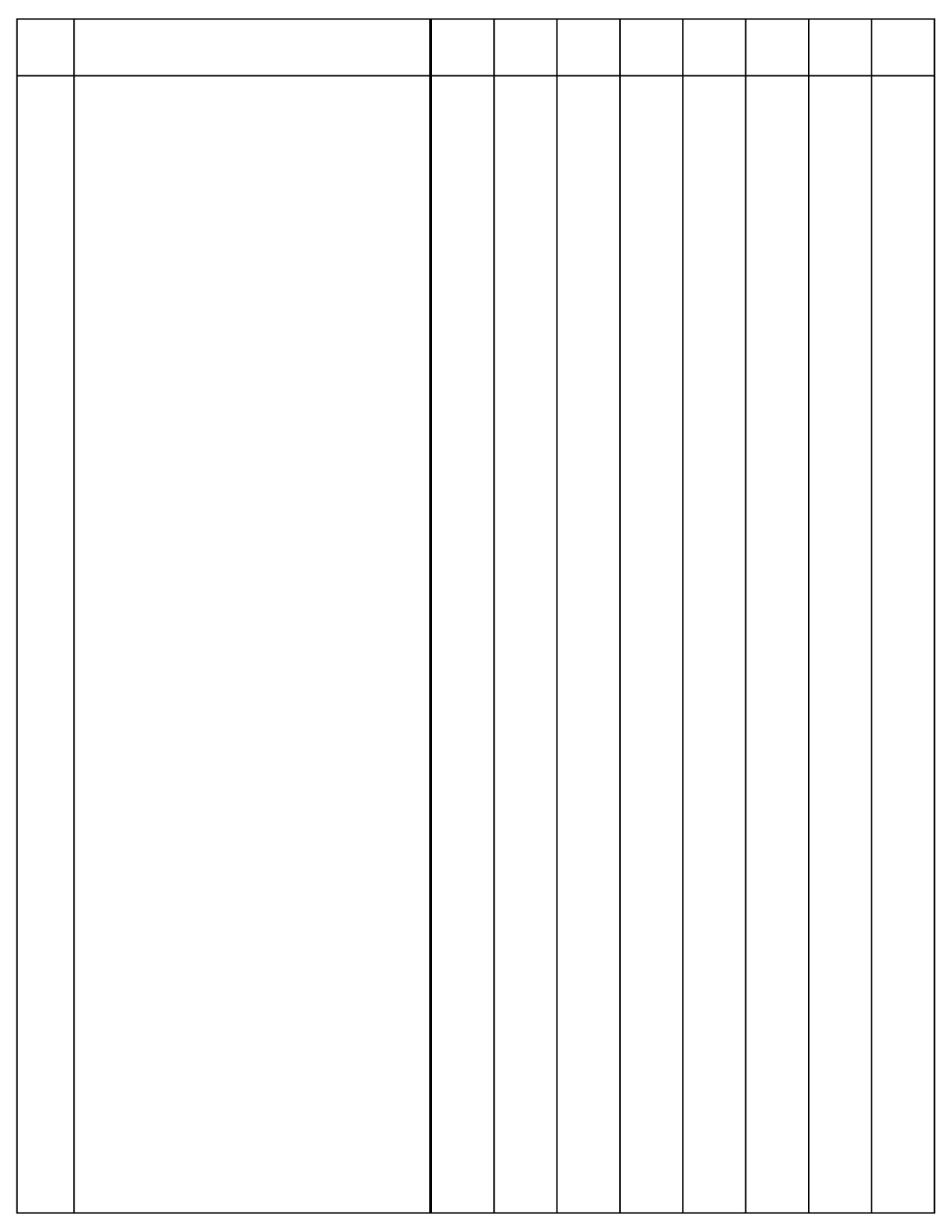 Printable Blank 10 Column Chart Templates [PDF Included] - Printables Hub