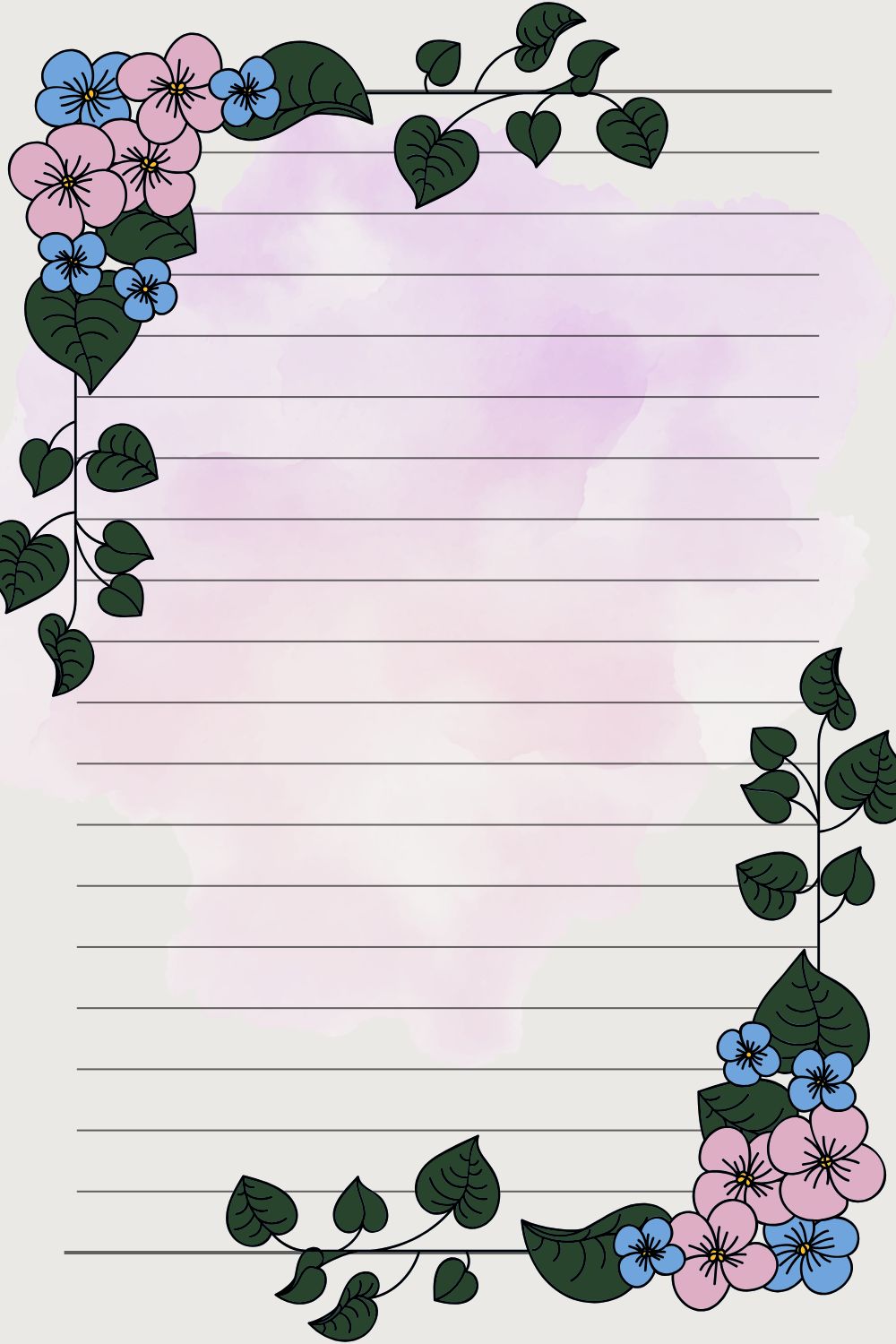 Free Printable A4 Writing Stationery/Sheets [PDF Included] - Printables Hub