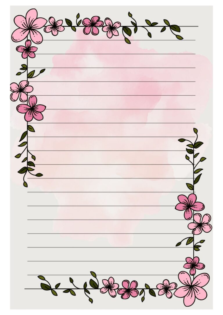 Free Printable A4 Writing Stationery/Sheets [PDF Included] - Printables Hub