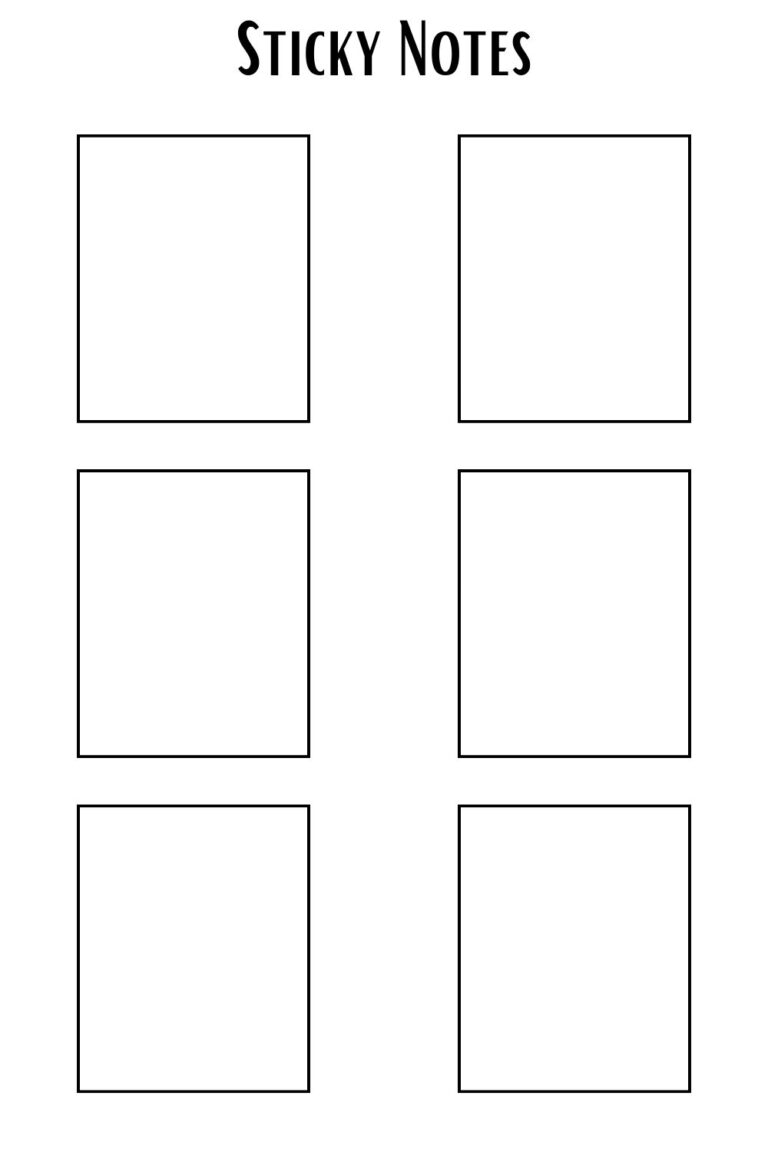 Printable Blank Sticky Notes Templates [With PDF] - Printables Hub