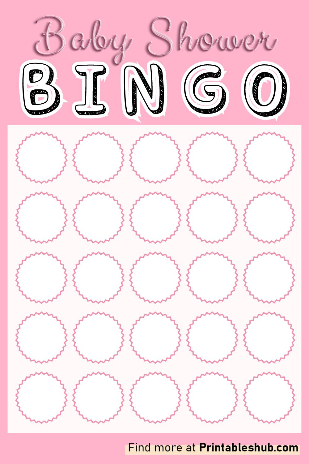 Printable Blank Baby Shower Bingo Templates [PDF Included] - Printables Hub