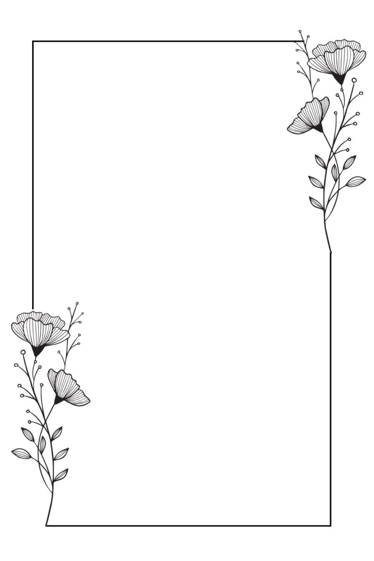 Printable Blank Aesthetic Rectangle {Frame} Templates [PDF Included ...