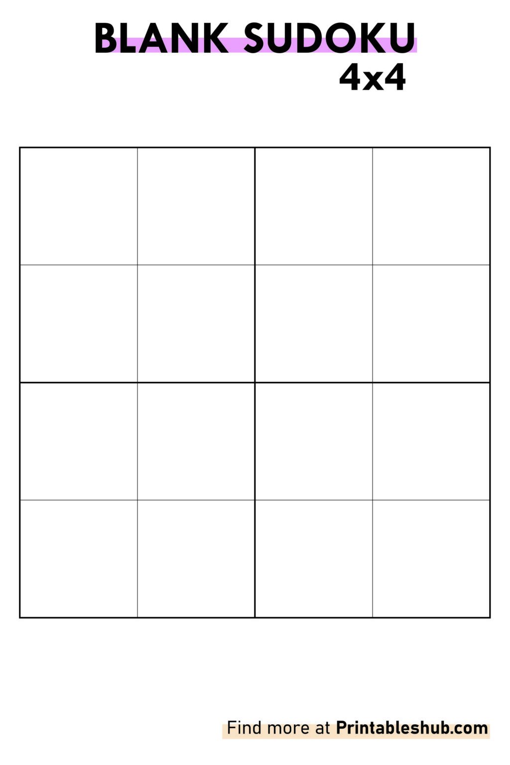 Free Printable Blank Sudoku Templates [PDF Included] - Printables Hub