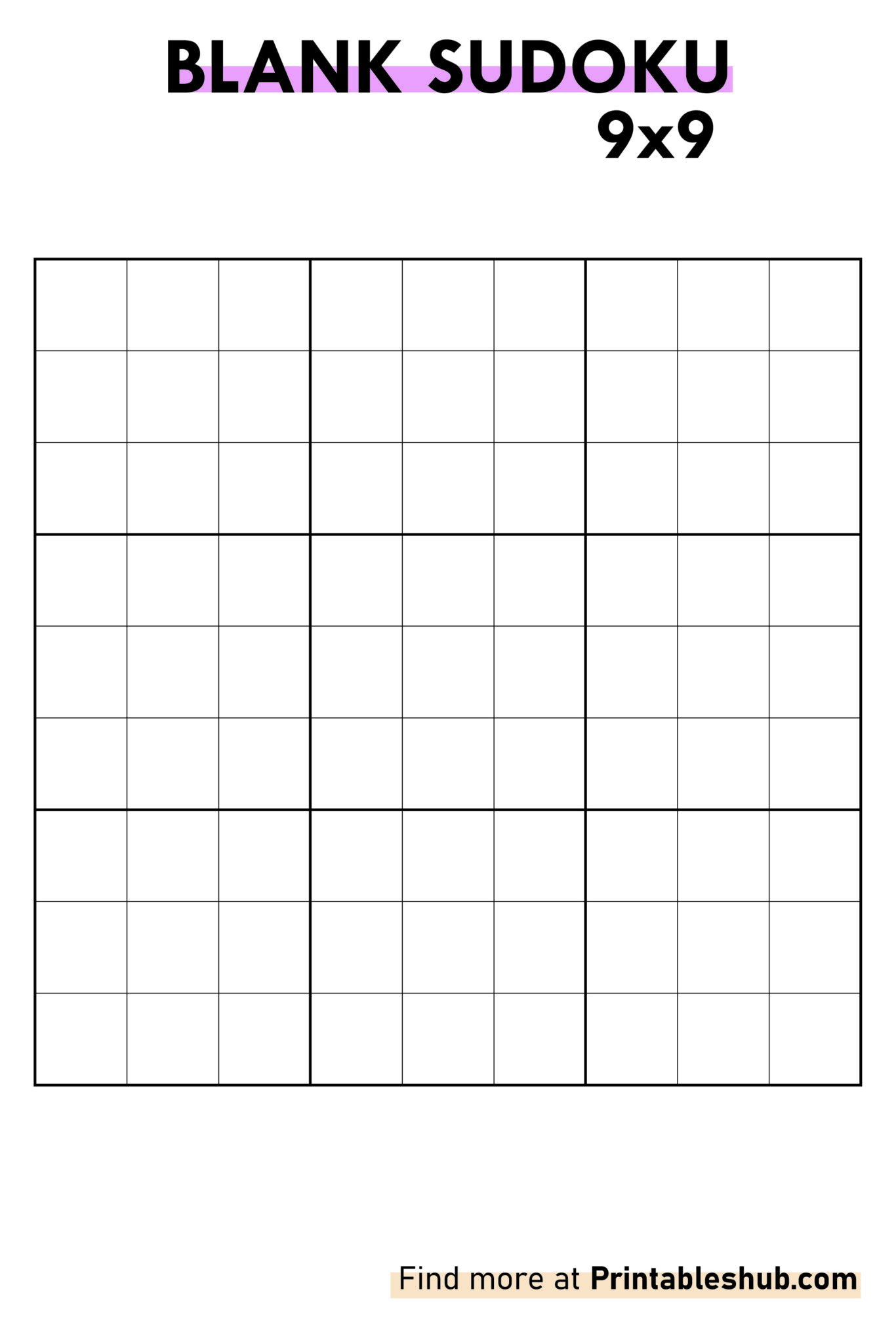 Free Printable Blank Sudoku Templates [PDF Included] - Printables Hub