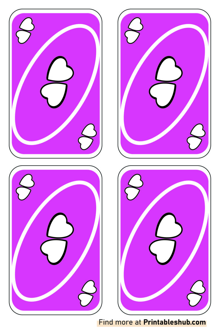 Free Printable UNO Reverse Cards With Blank Template [PDF Included ...