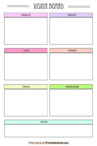 Free Printable Blank Vision Board Templates [PDF Included] - Printables Hub