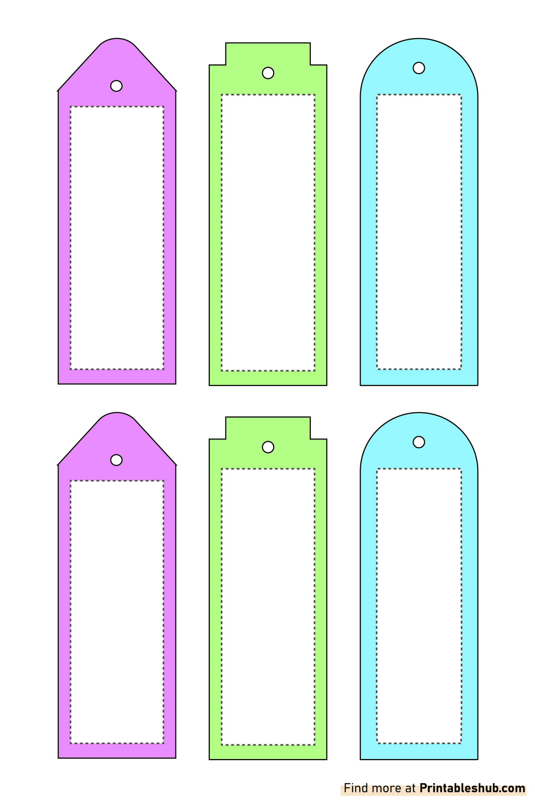 Free Printable Blank Bookmark Templates [PDF Included] - Printables Hub