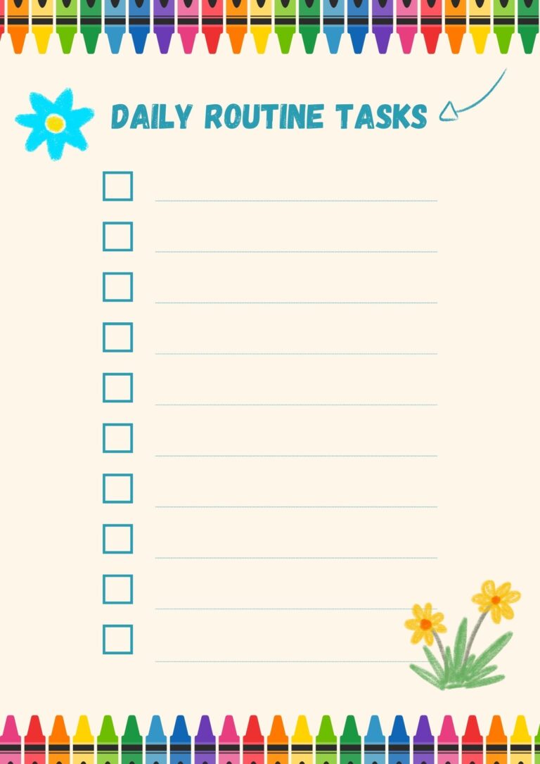 Daily Routine Chart Templates - Printables Hub