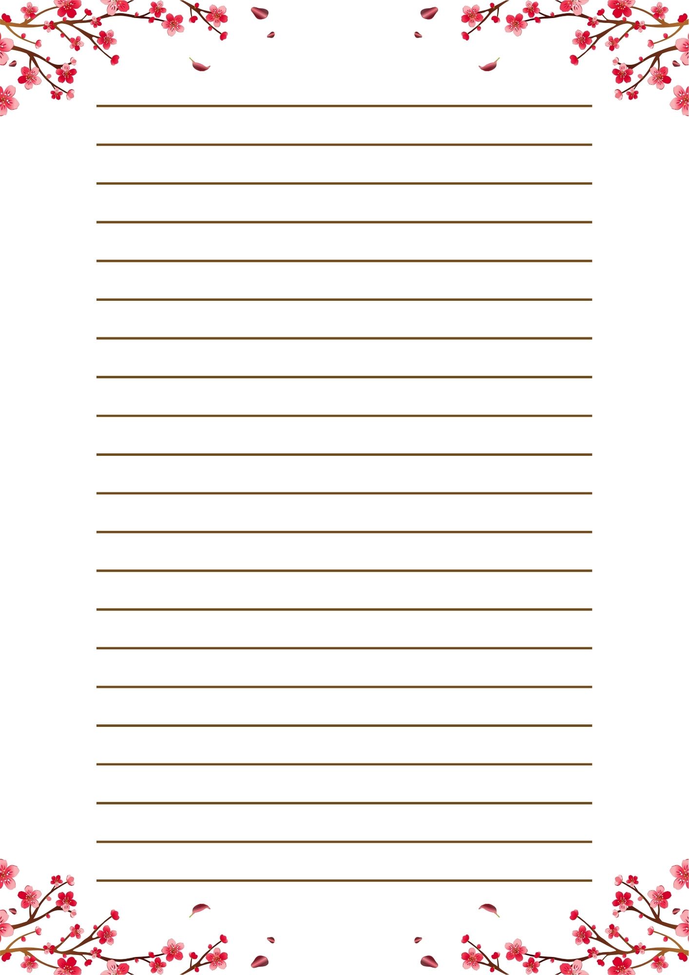 Free Printable A4 Writing Stationery/Sheets [PDF Included] - Printables Hub