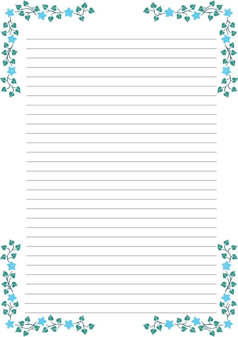 Free Printable A4 Writing Stationery/Sheets [PDF Included] - Printables Hub