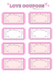 Printable Valentine S Day Coupons Blank Templates Printables Hub