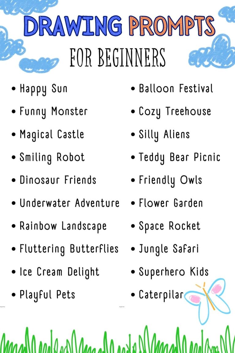 Printable List Of Drawing Prompts - Printables Hub