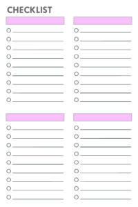 Printable Blank Checklist Templates [PDF] - Printables Hub