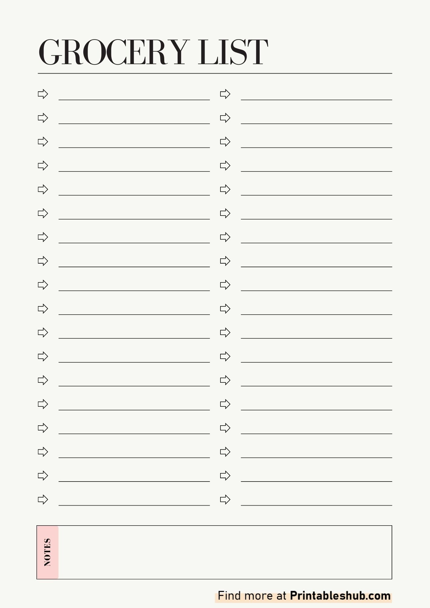 Free Printable Christmas Grocery List