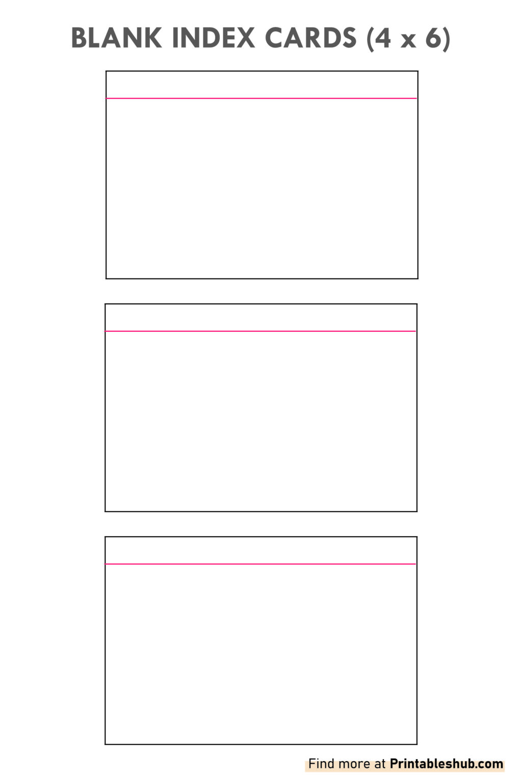 Printable Blank Index Cards {3x5, 4x6, 5x7, 5x8} Templates With PDF ...