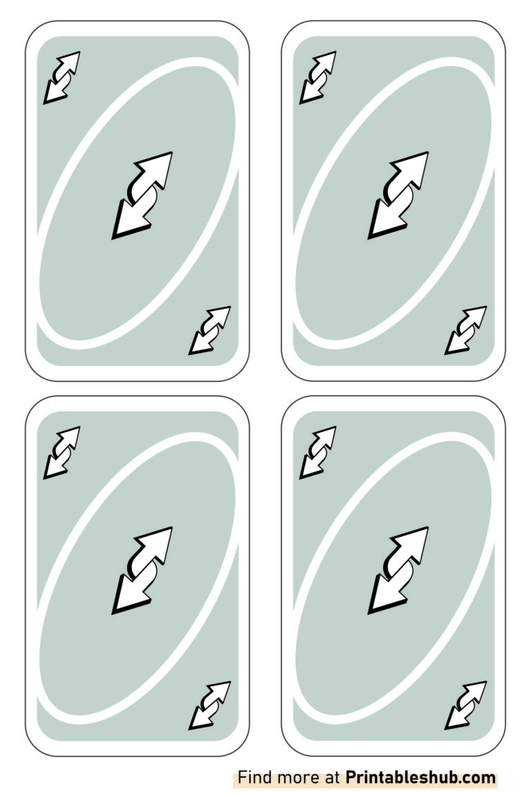 Free Printable UNO Reverse Cards With Blank Template [PDF Included ...