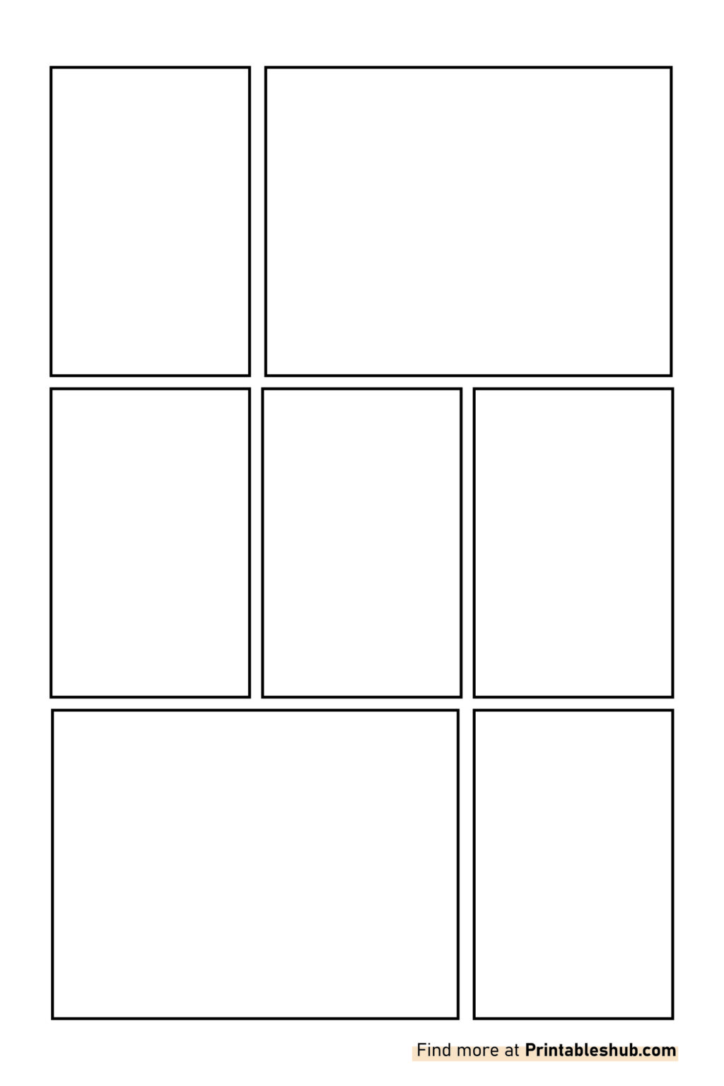Free Printable Comic Strips/Pages Templates [PDF Included] - Printables Hub